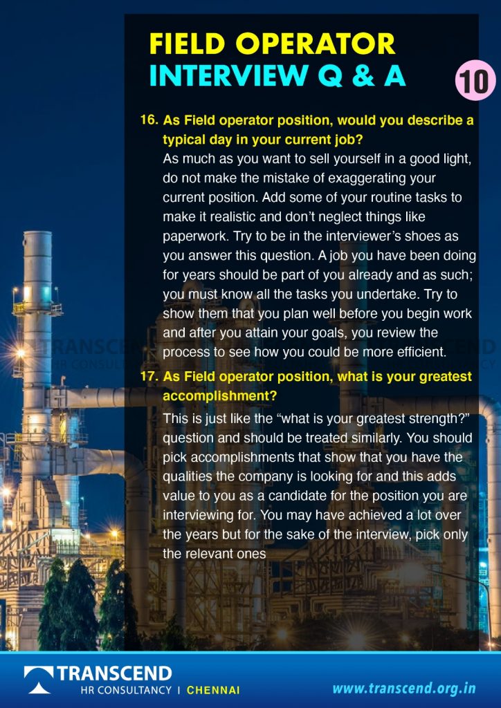 Field Operator Interview Questions&Answers| Refinery O&G Petrochemical