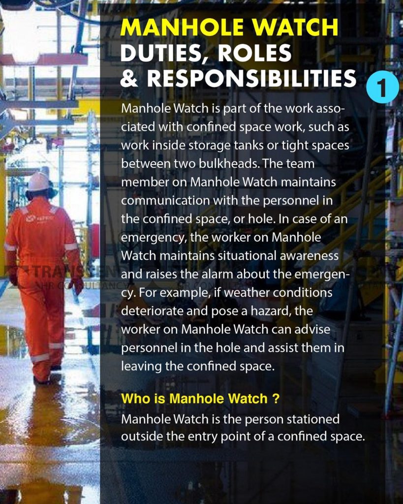 Manhole Watch Roles and Responsibility - Transcend Group