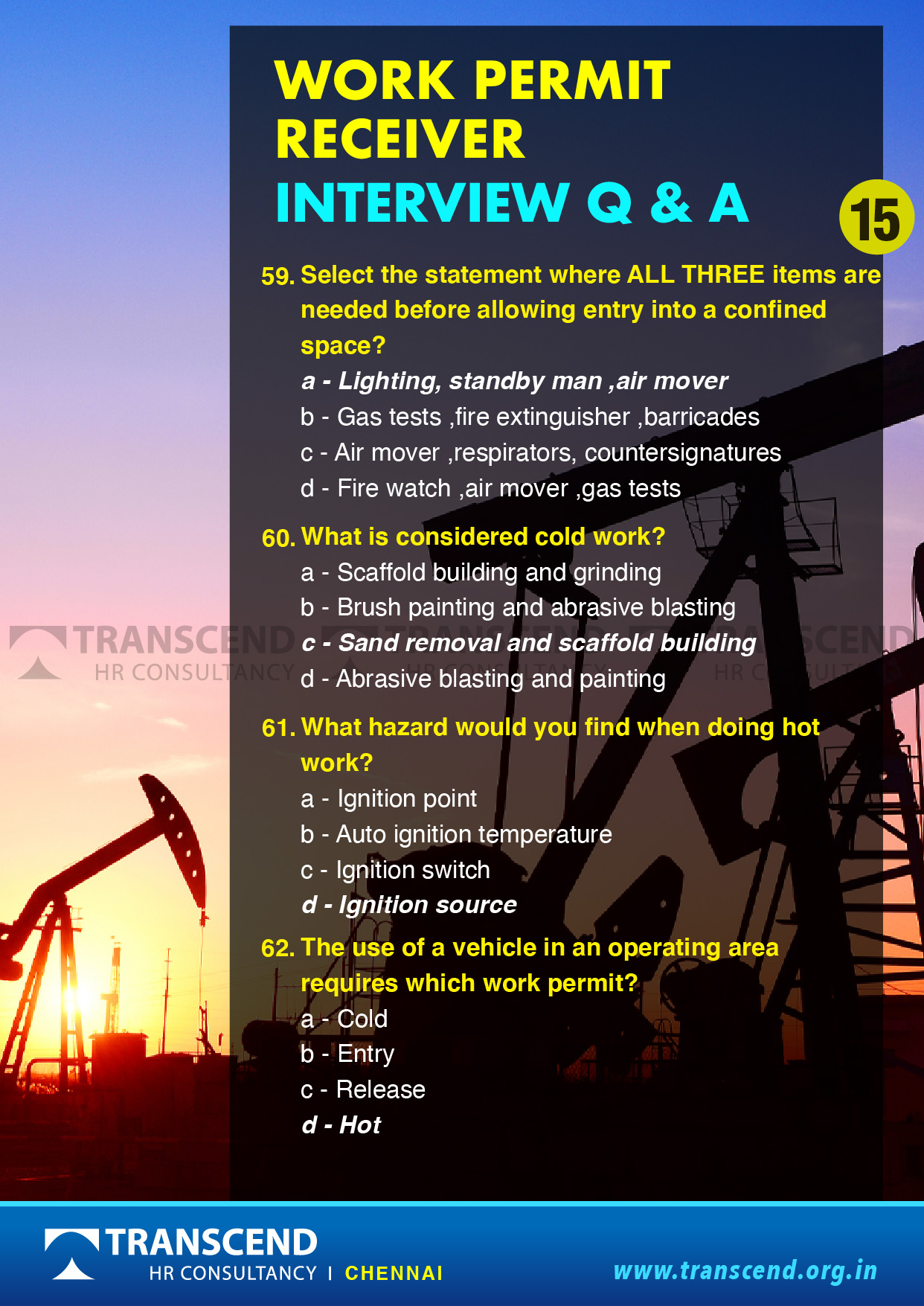 Work Permit Receiver Interview Question and Answers - Transcend Group